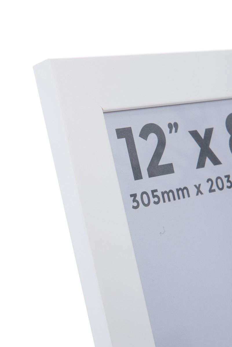 25mm Smooth Matt White Photo Frame - 12" x 8" - Trade Prices, Buy Online!