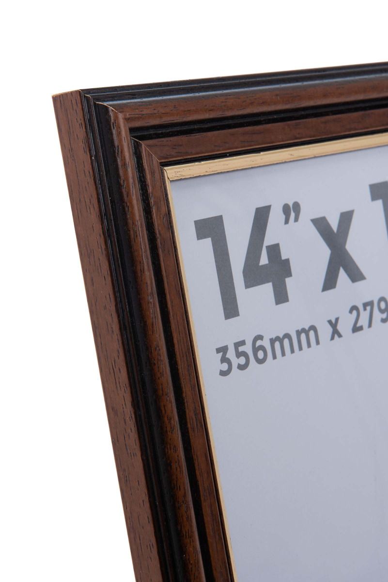 14 x 11 Traditional Brown Frame