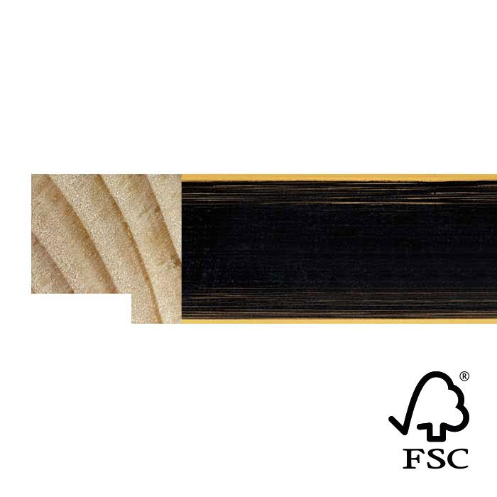 30x30mm Black Linear Cube Moulding FSC