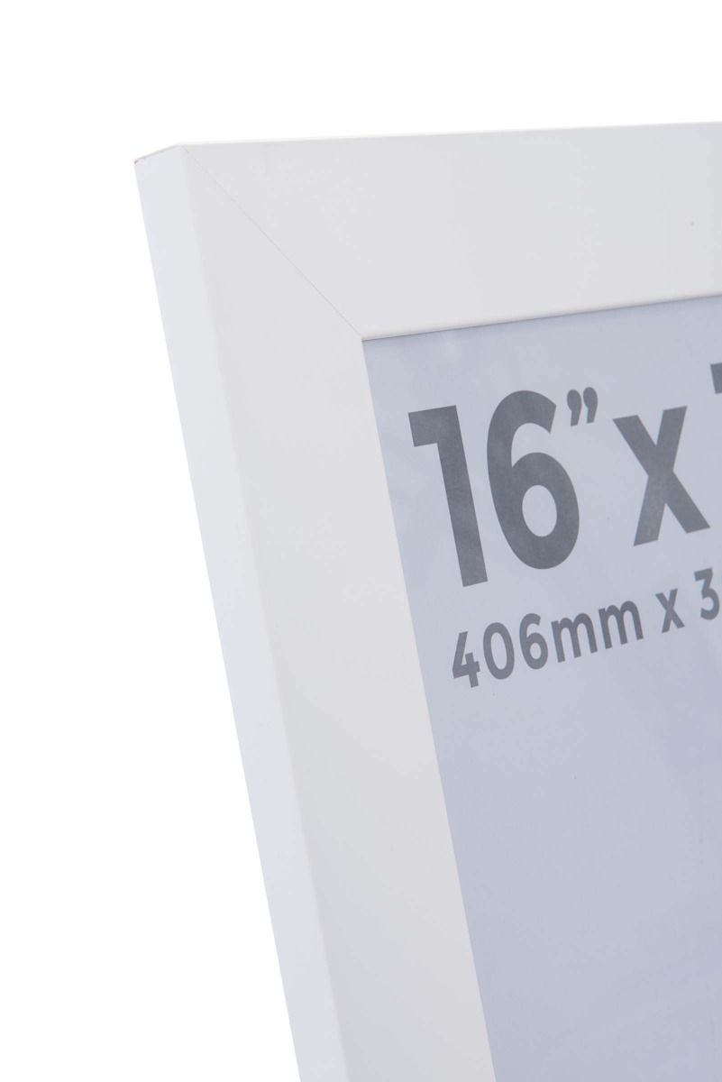 Smooth Matt White Photo Frame - 16" x 12" - Trade Prices, Buy Online!