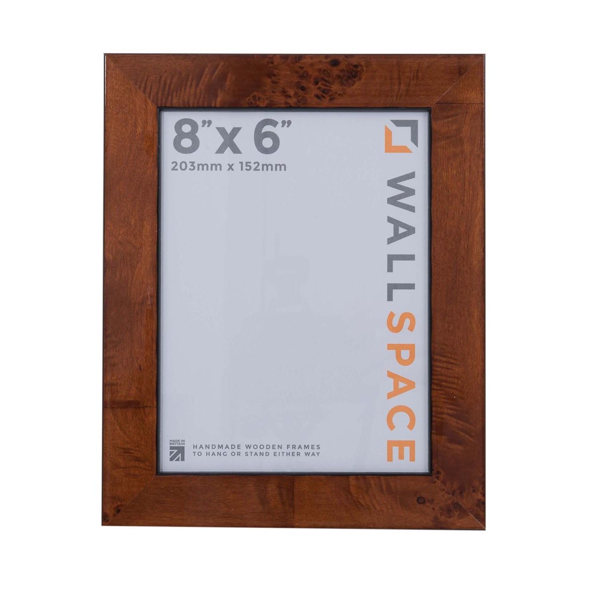 Gloss Walnut Photo Frame - 8" x 6" - Trade Prices, Buy Online!