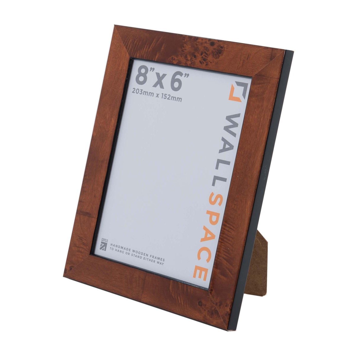 Gloss Walnut Photo Frame - 8" x 6" - Trade Prices, Buy Online!