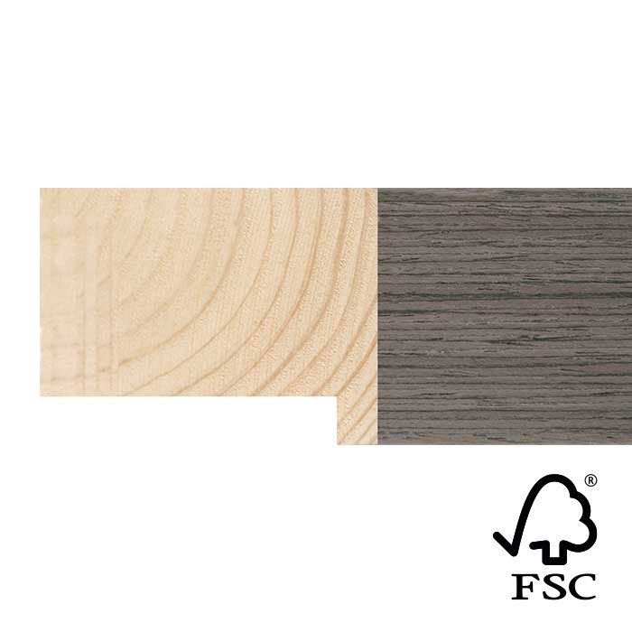 41x52mm Grey Veneer Stelvio Flat Moulding FSC