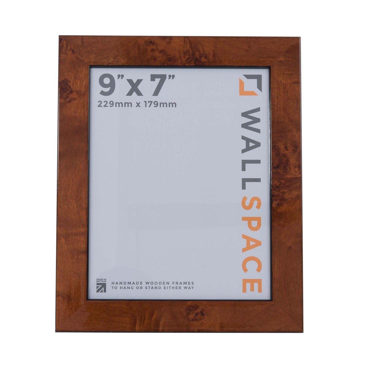 Gloss Walnut Photo Frame - 9" x 7" - Trade Prices, Buy Online!