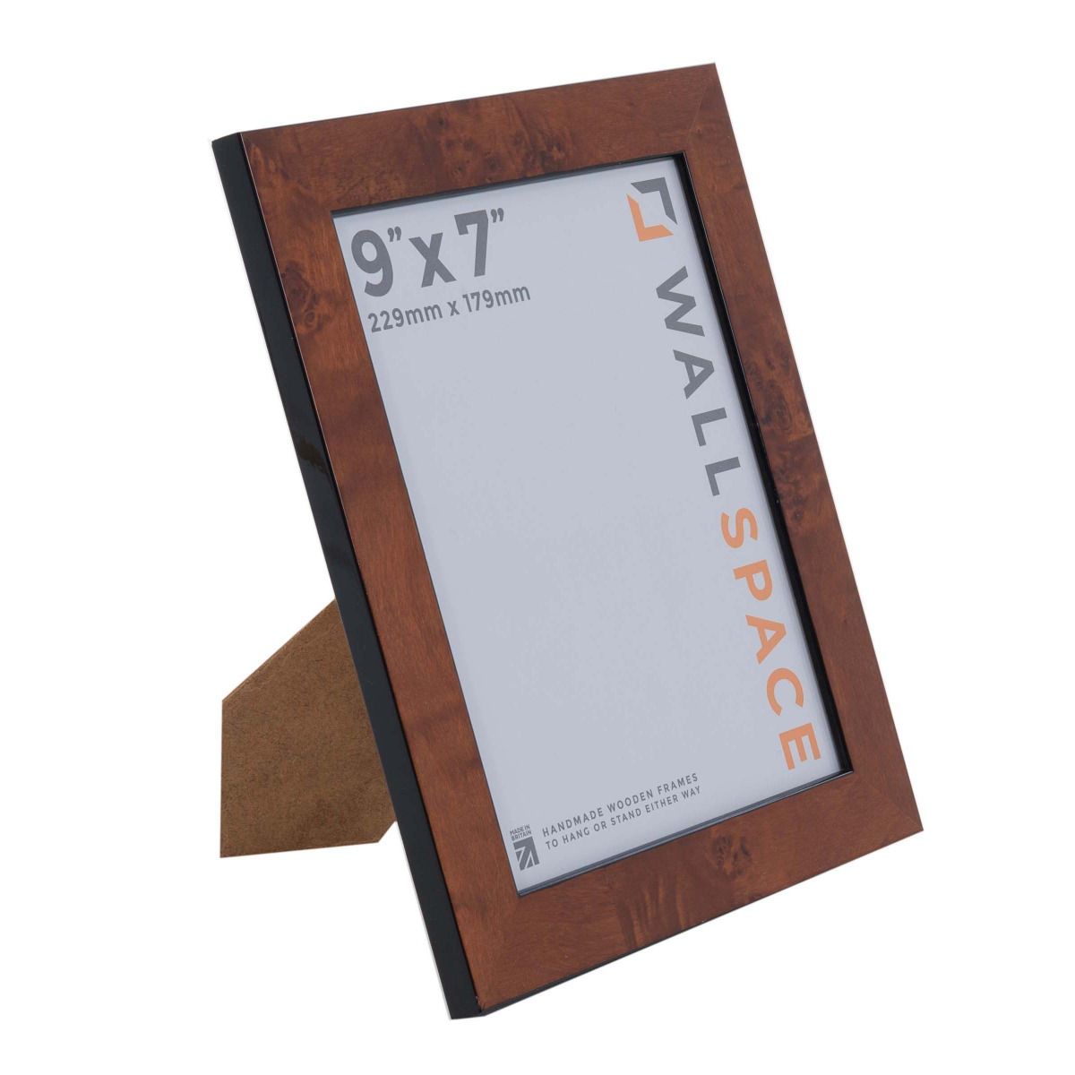 Gloss Walnut Photo Frame - 9" x 7" - Trade Prices, Buy Online!