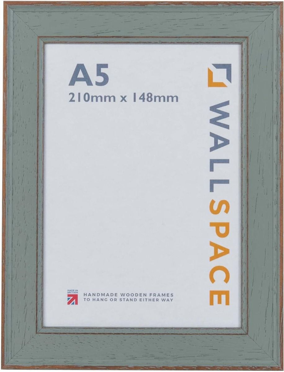 A5 - Vintage Shabby Chic Distressed Frame - Green