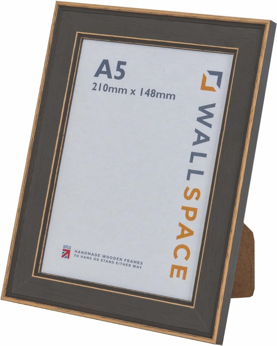 A5 - Vintage Shabby Chic Distressed Frame - Grey - 210x148