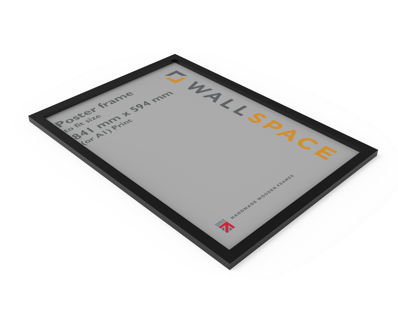 A1 Wooden Poster Frame - Black Wood