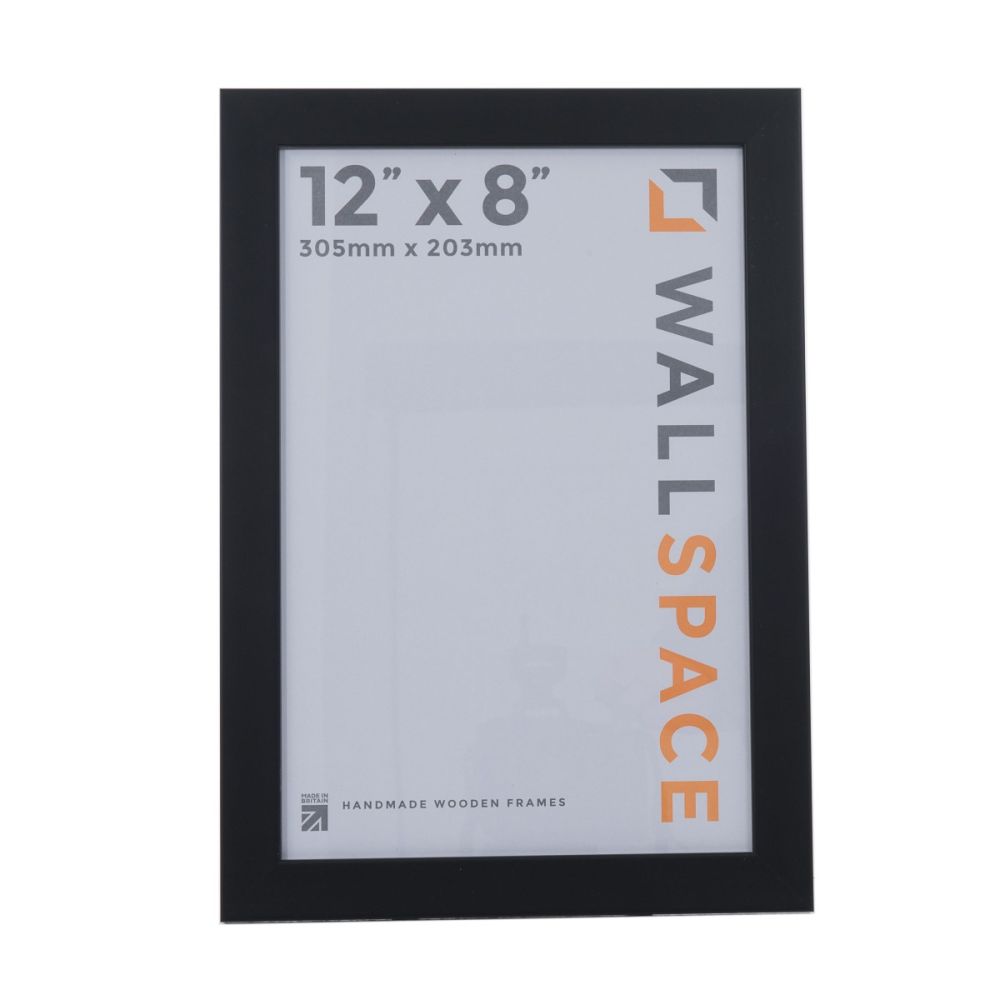 25mm Smooth Matt Black Photo Frame - 12" x 8" - Trade Prices, Buy Online!