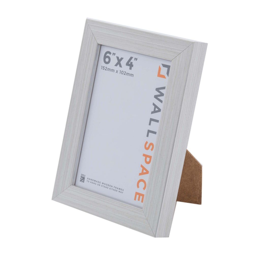 Modern Silver Wooden Photo Frame - 6" x 4" - Trade Prices, Buy Online!