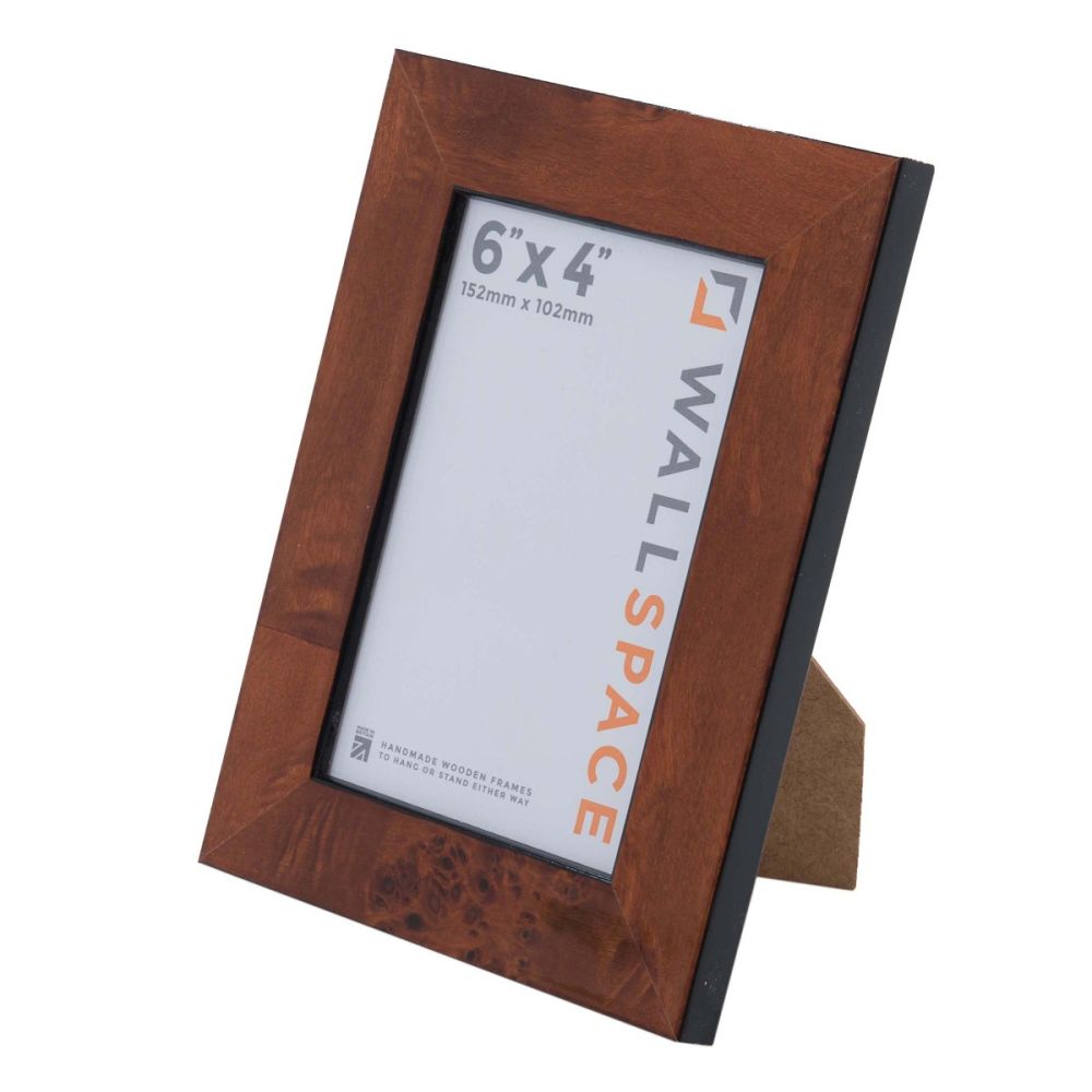 Gloss Walnut Photo Frame - 6" x 4" - Trade Prices, Buy Online!