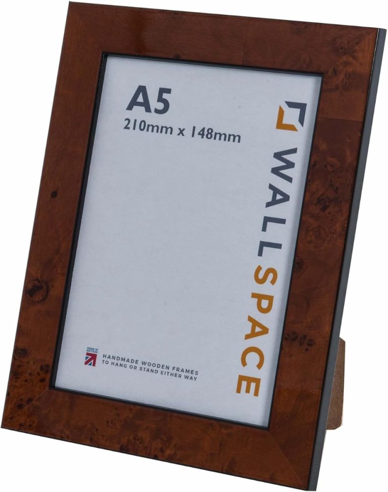 A5 Gloss Walnut Photo Frames - 210x148